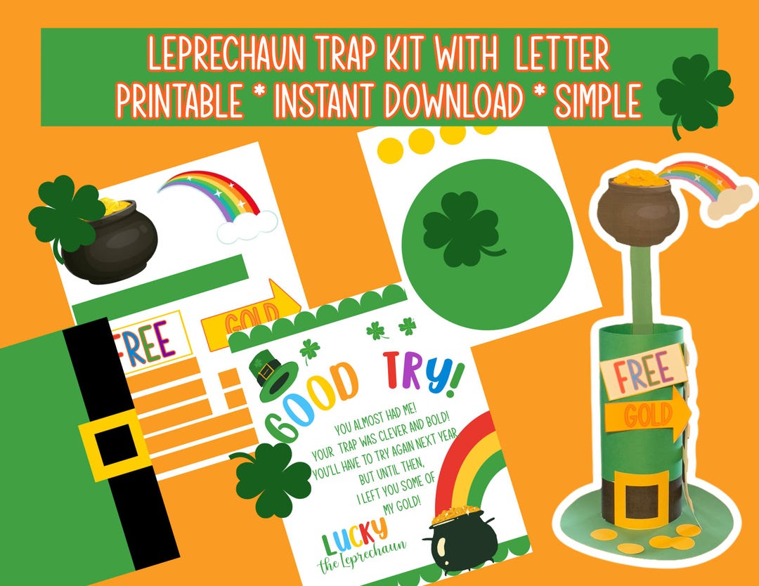 Printable Leprechaun Trap Kit/st Patricks Day Craft for Kids/diy ...
