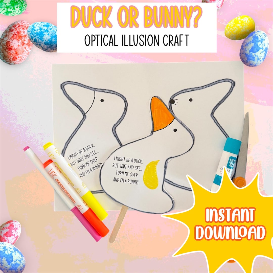 Rabbit Duck Illusion Craft/is It a Bunny or a Duck/bunny Duck Illusion ...