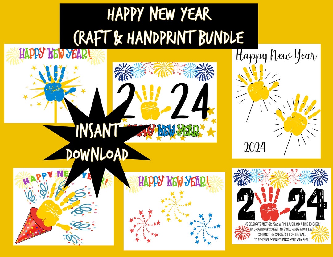 2024 New Year Handprint and Craft Bundle/new Year Activity/2024 ...