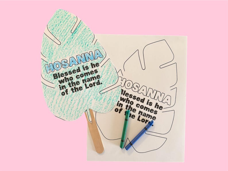 Palm Sunday Kid Coloring Craft/printable Palm Sunday Craft/holy Week ...