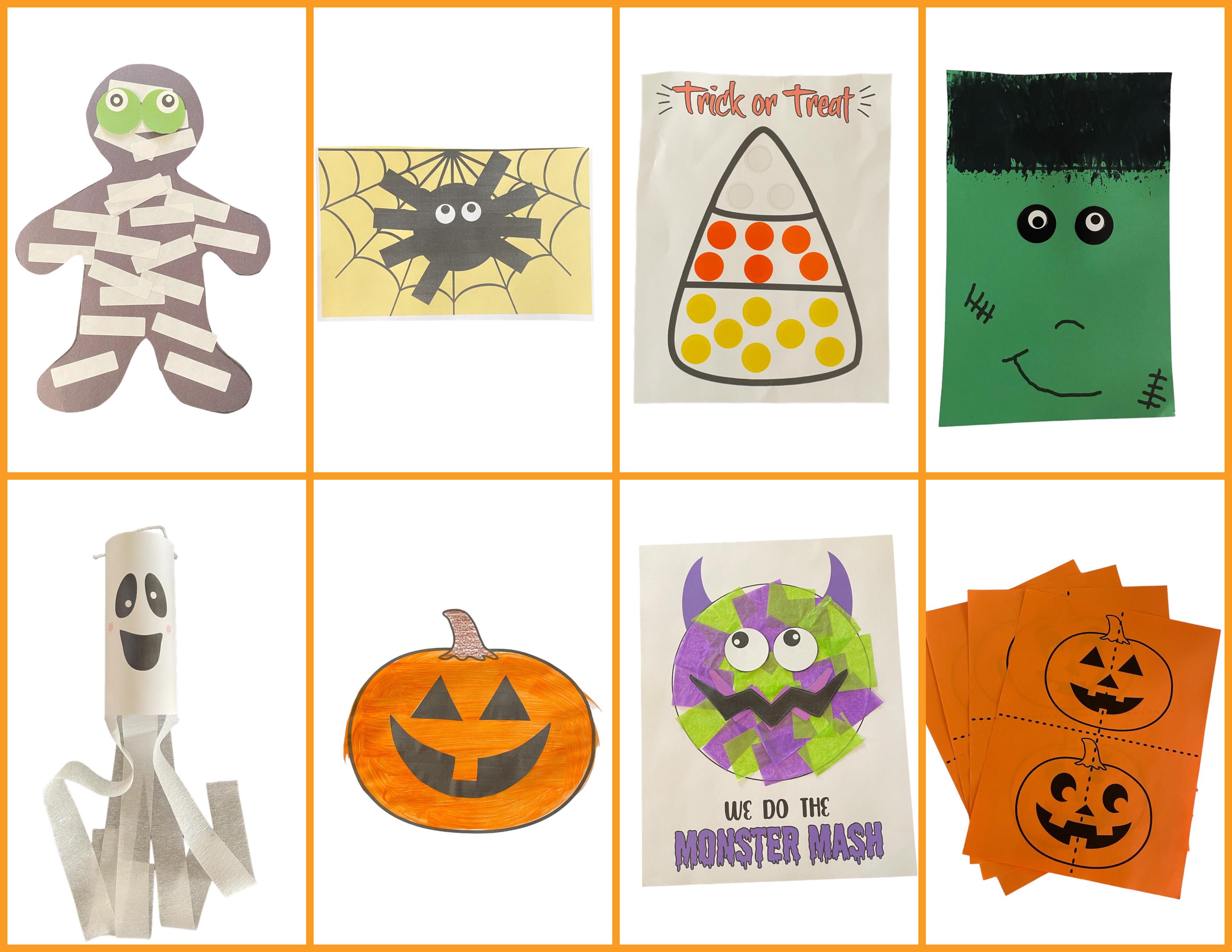 Halloween Craft Printables/jack-o-lantern Craft/ghost Craft/spider ...