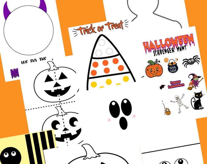 Halloween Craft Printables/jack-o-lantern Craft/ghost Craft/spider ...