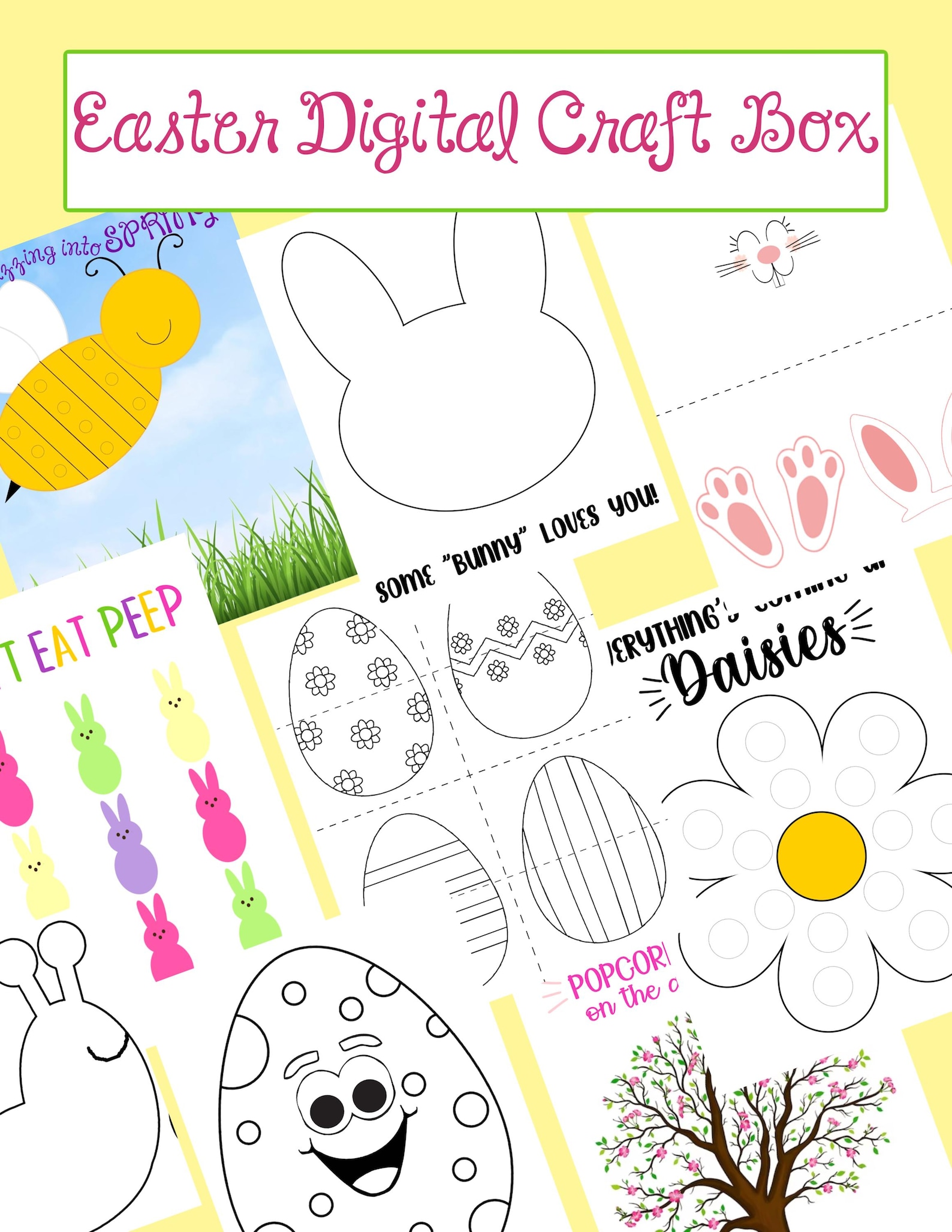 Easter Printable Craft Kit/easter Printable Download/instant Printable ...