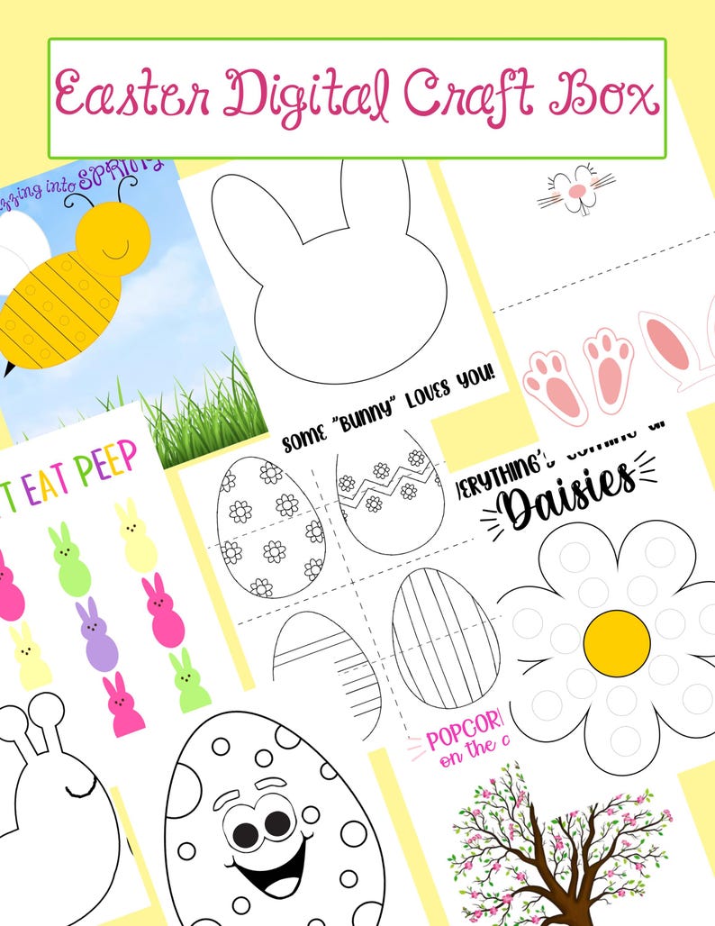 Easter Printable Craft Kit/easter Printable Download/instant Printable ...