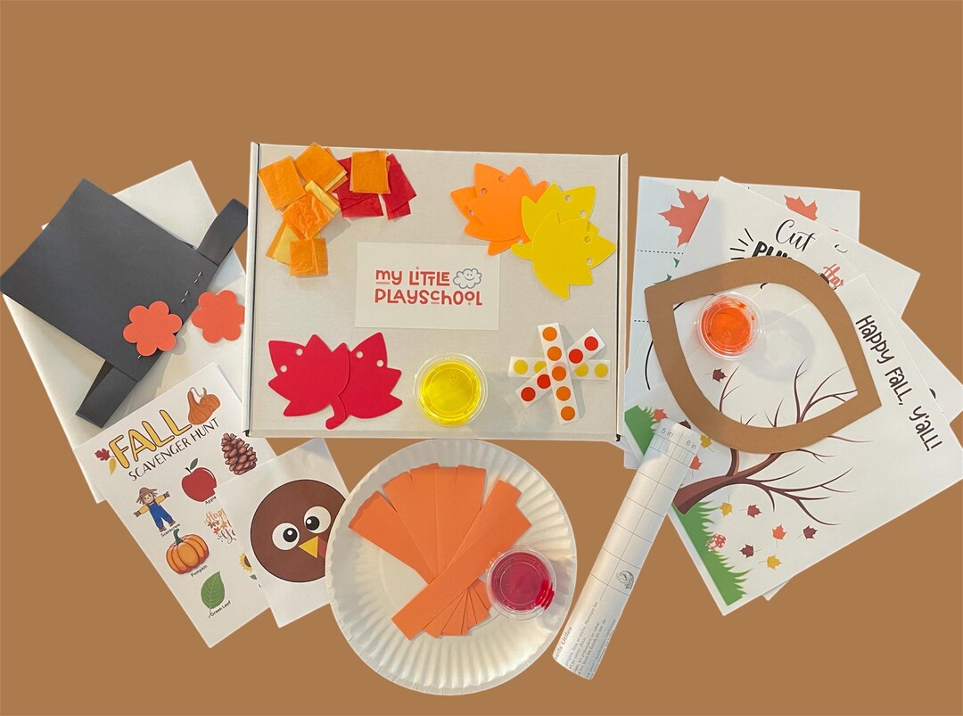 November Craft Box for Kids/thanksgiving Crafts for Kids/turkey Craft ...