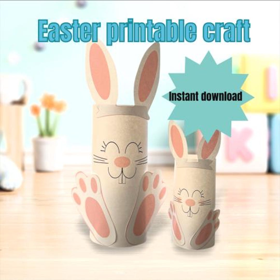 Easter Bunny Printable Craft/kids Cut and Glue Craft/preschool Craft ...