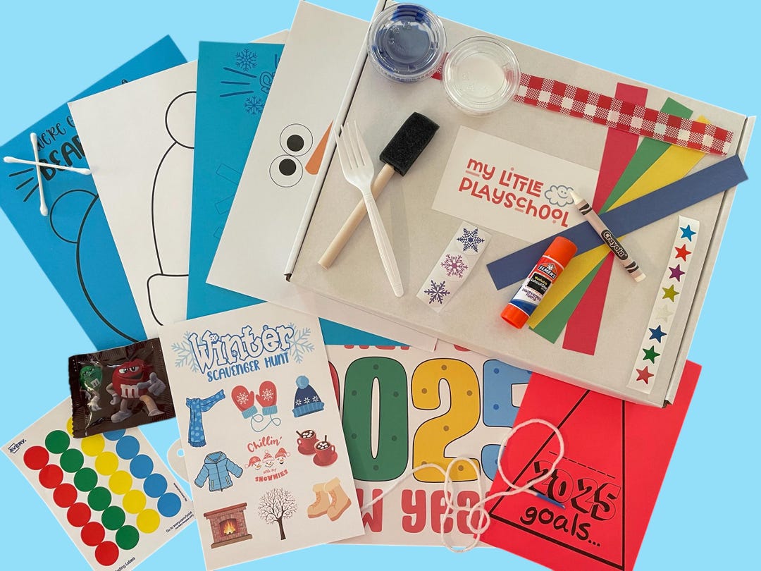 January Craft Box/winter Craft Box for Kids/winter Crafts/snowman Craft ...