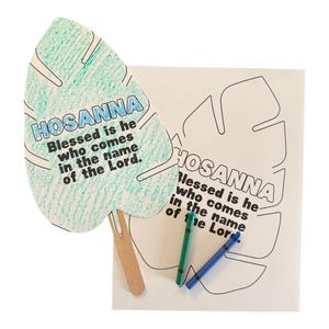 Palm Sunday Kid Coloring Craft/printable Palm Sunday Craft/holy Week ...