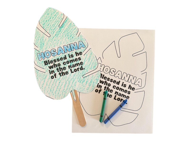 Palm Sunday Kid Coloring Craft/printable Palm Sunday Craft/holy Week ...