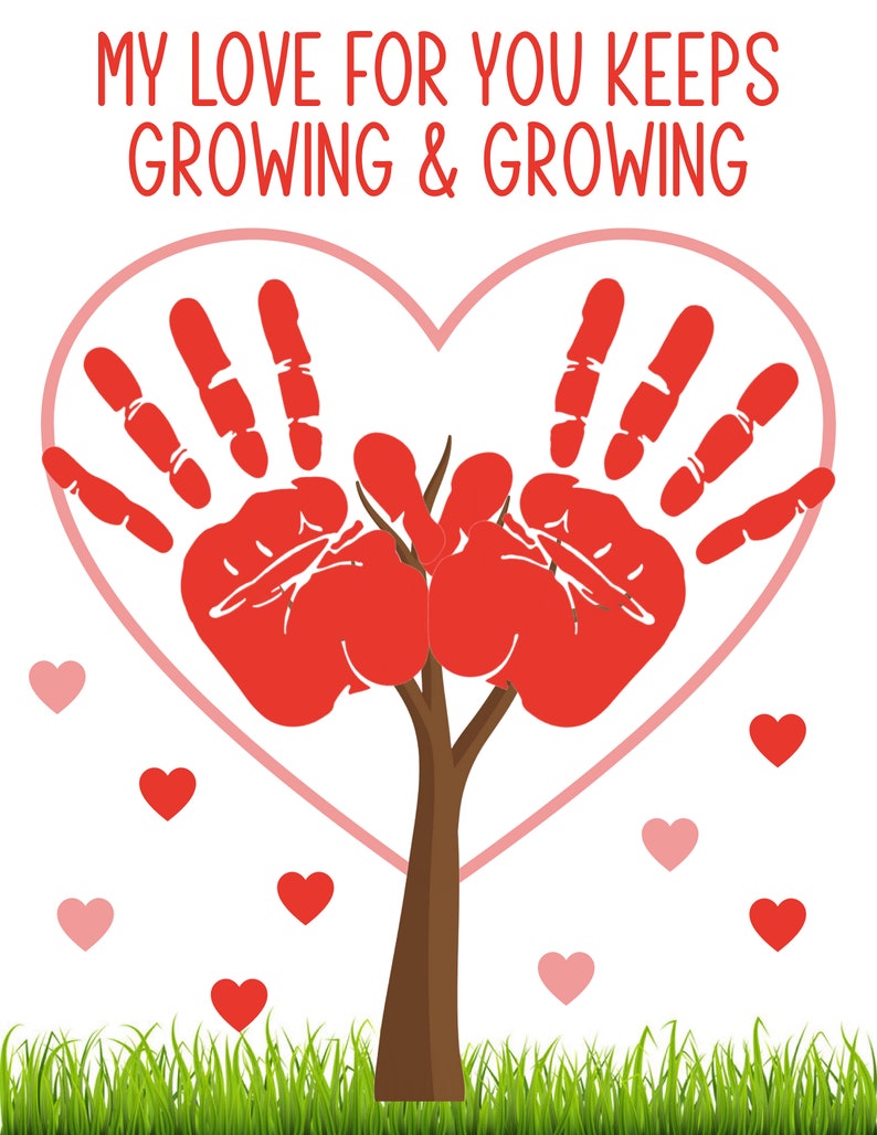 Valentine’s Day Handprint Footprint Craft Bundle/personal Keepsake ...