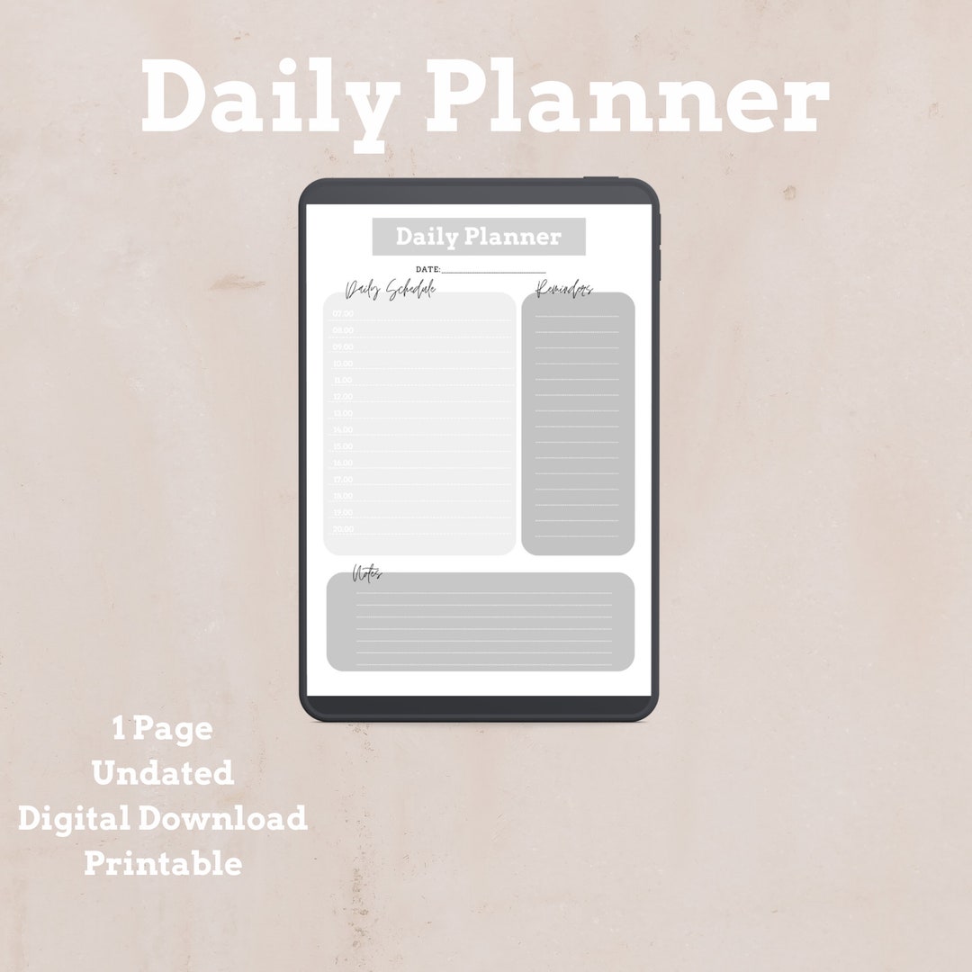 Digital Daily Planner Printable Daily Planner Easy to Use to Do List ...