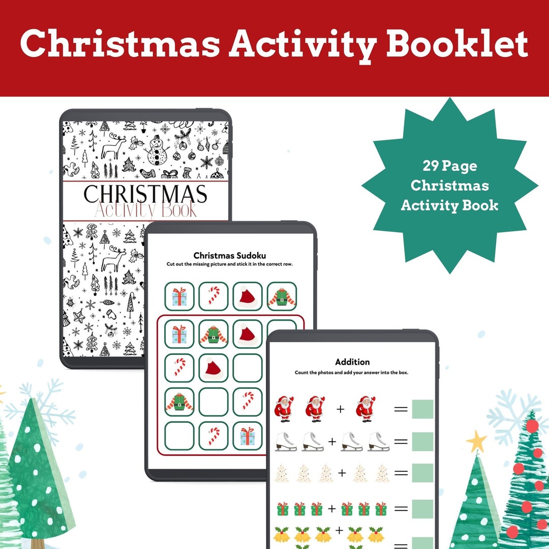 Christmas Kids Printable, Activities Printable, Christmas Activity Book ...