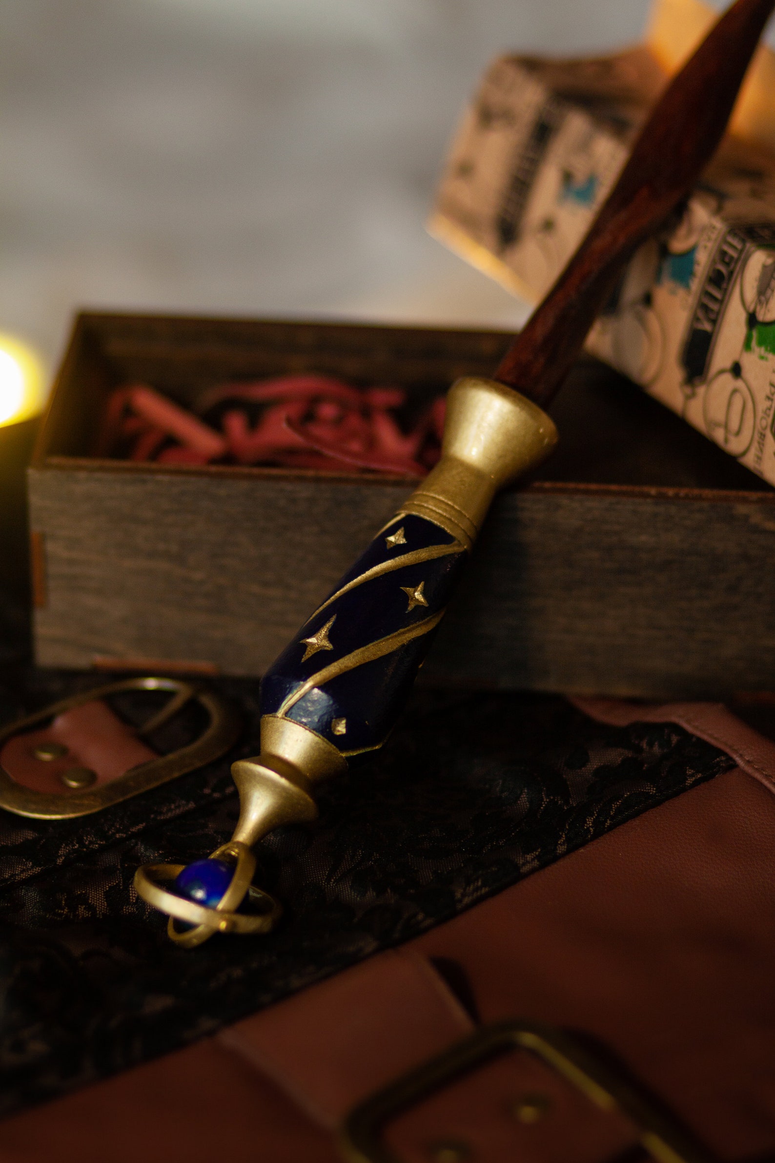 Celestial - Blue Wooden Wand - a Magical Gift for True Legacy Witches ...