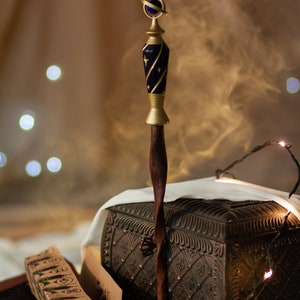 Celestial - Blue Wooden Wand - a Magical Gift for True Legacy Witches ...