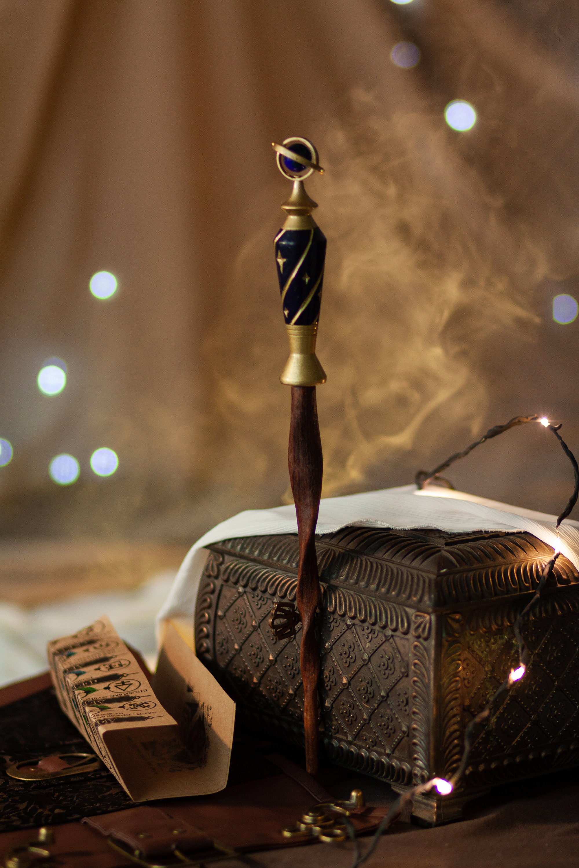 Celestial - Blue Wooden Wand - a Magical Gift for True Legacy Witches ...