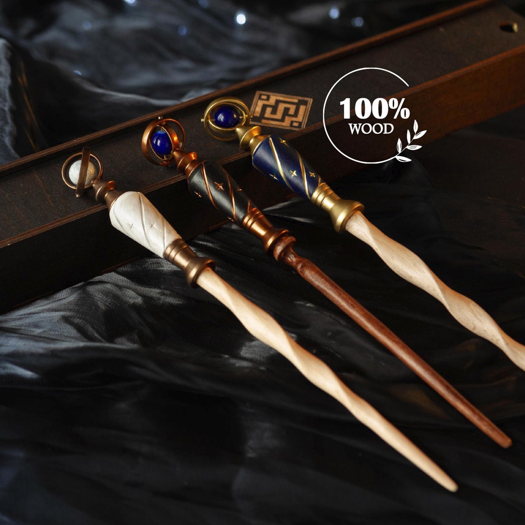 Custom Legacy Wooden Magic Wand: Celestial Wizard Gift - Etsy