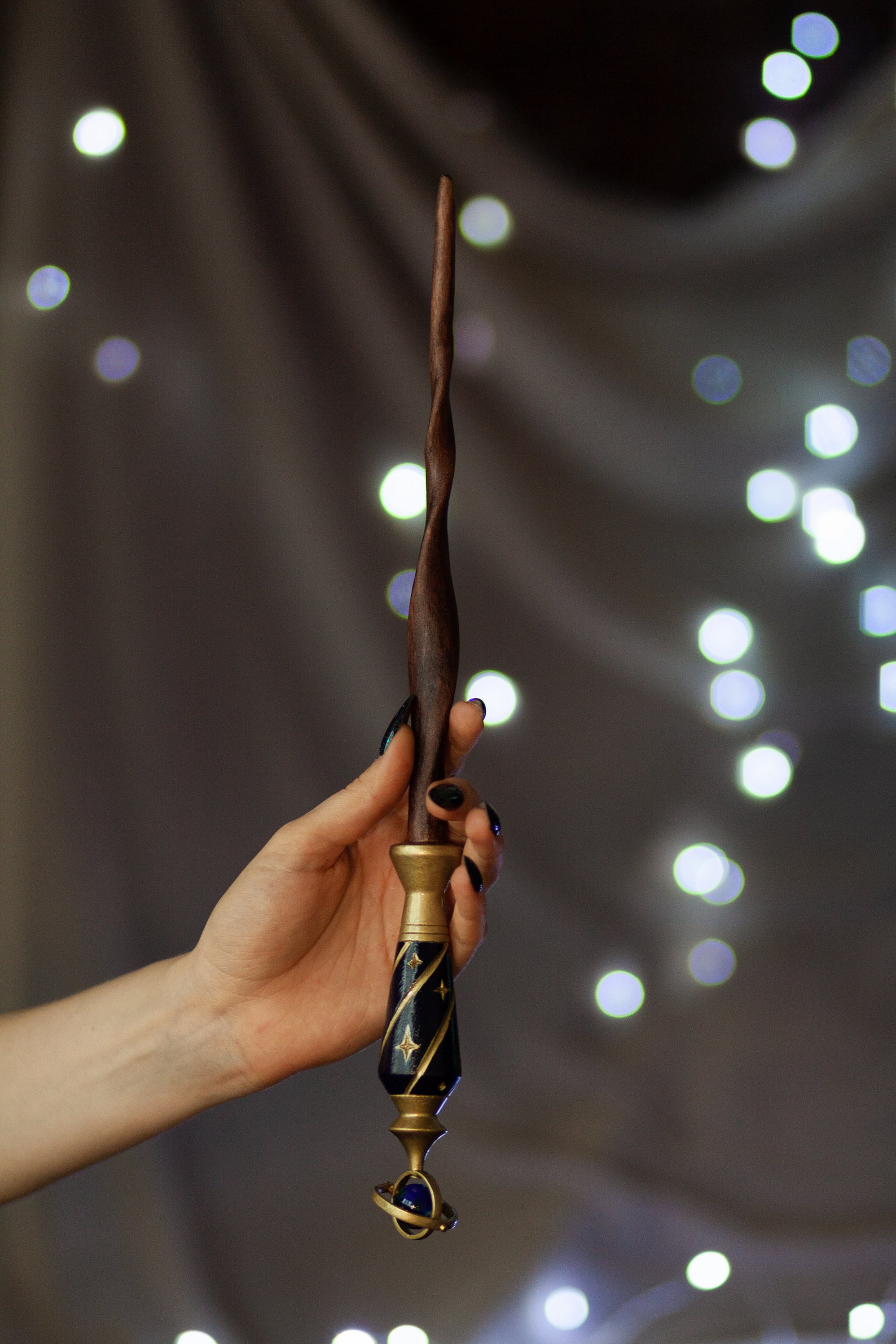 Celestial - Blue Wooden Wand - a Magical Gift for True Legacy Witches ...