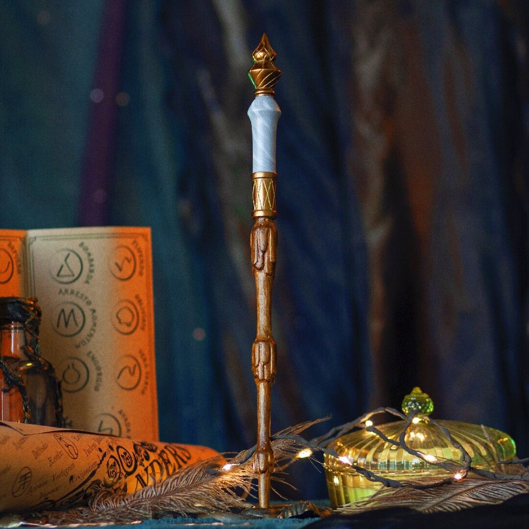 Imperial Handmade Wooden Magic Wand: Grey and Bronze Imperial Legacy - Etsy