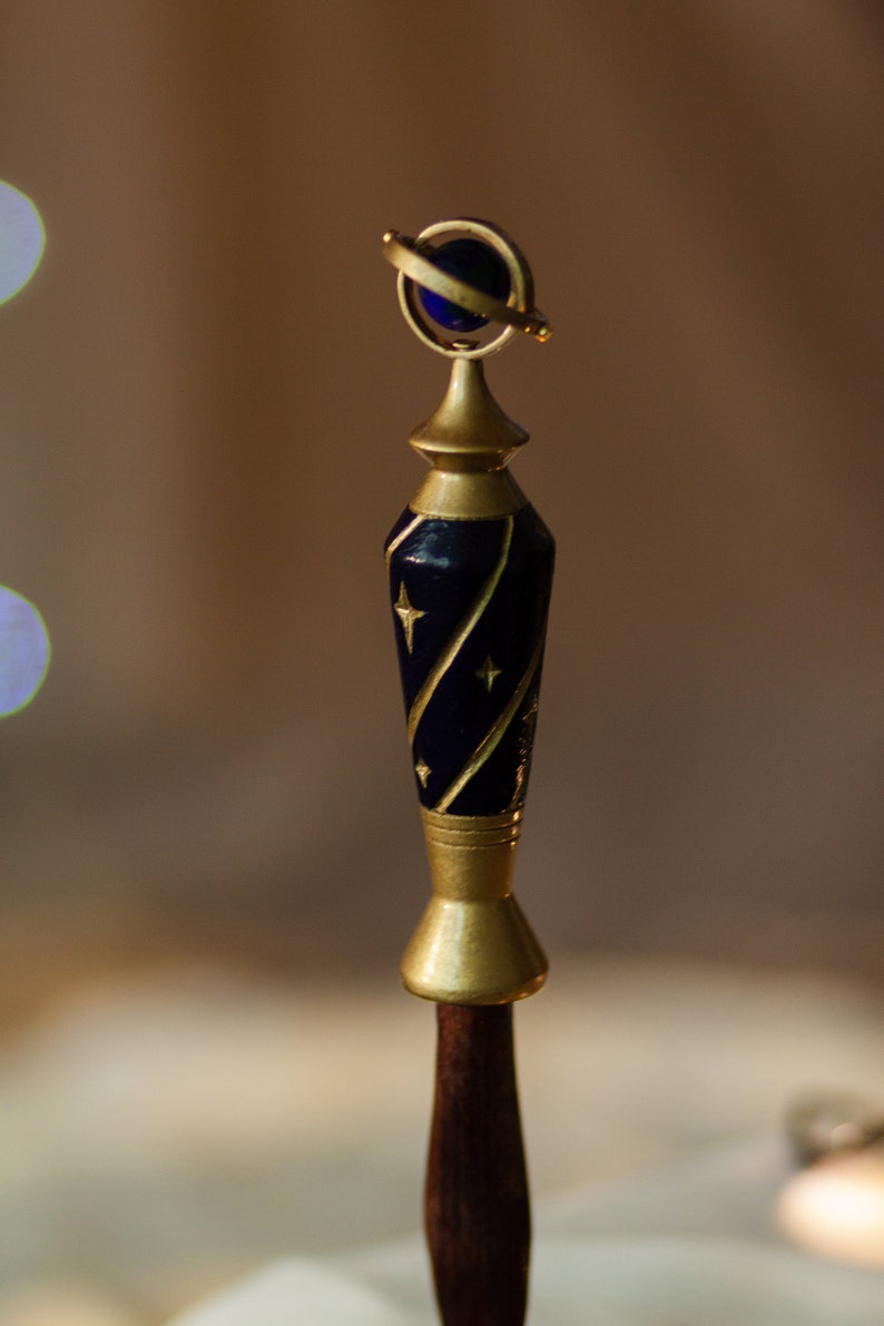 Celestial - Blue Wooden Wand - a Magical Gift for True Legacy Witches ...