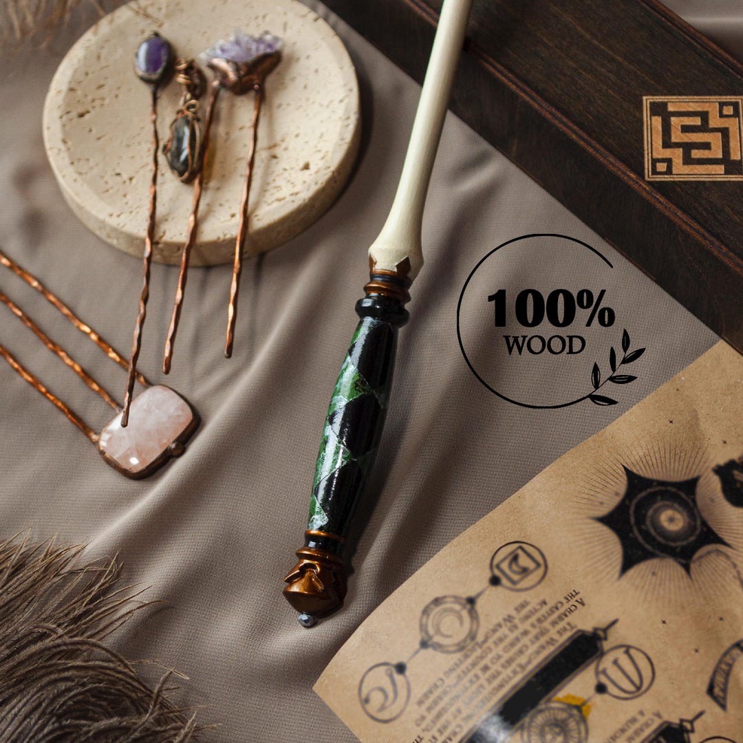 Sebastian Magic Wand: Handmade Wooden Cosplay Prop - Wizard Gift - Etsy