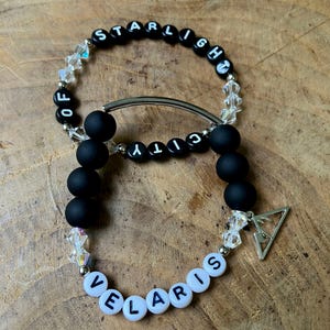 Velaris & City of Starlight Beaded Bracelets: ACOTAR Romantasy Jewelry ...