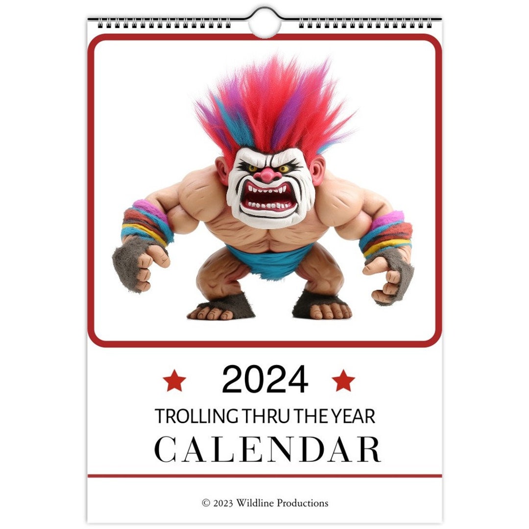 Trolling Thru the Year Calendar 2024 Dolls Figures Cute - Etsy
