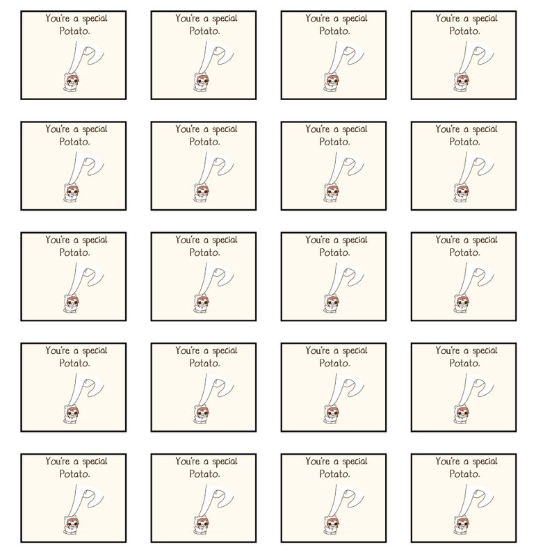 Positive Potato Affirmation Cards. You're a Special - Etsy