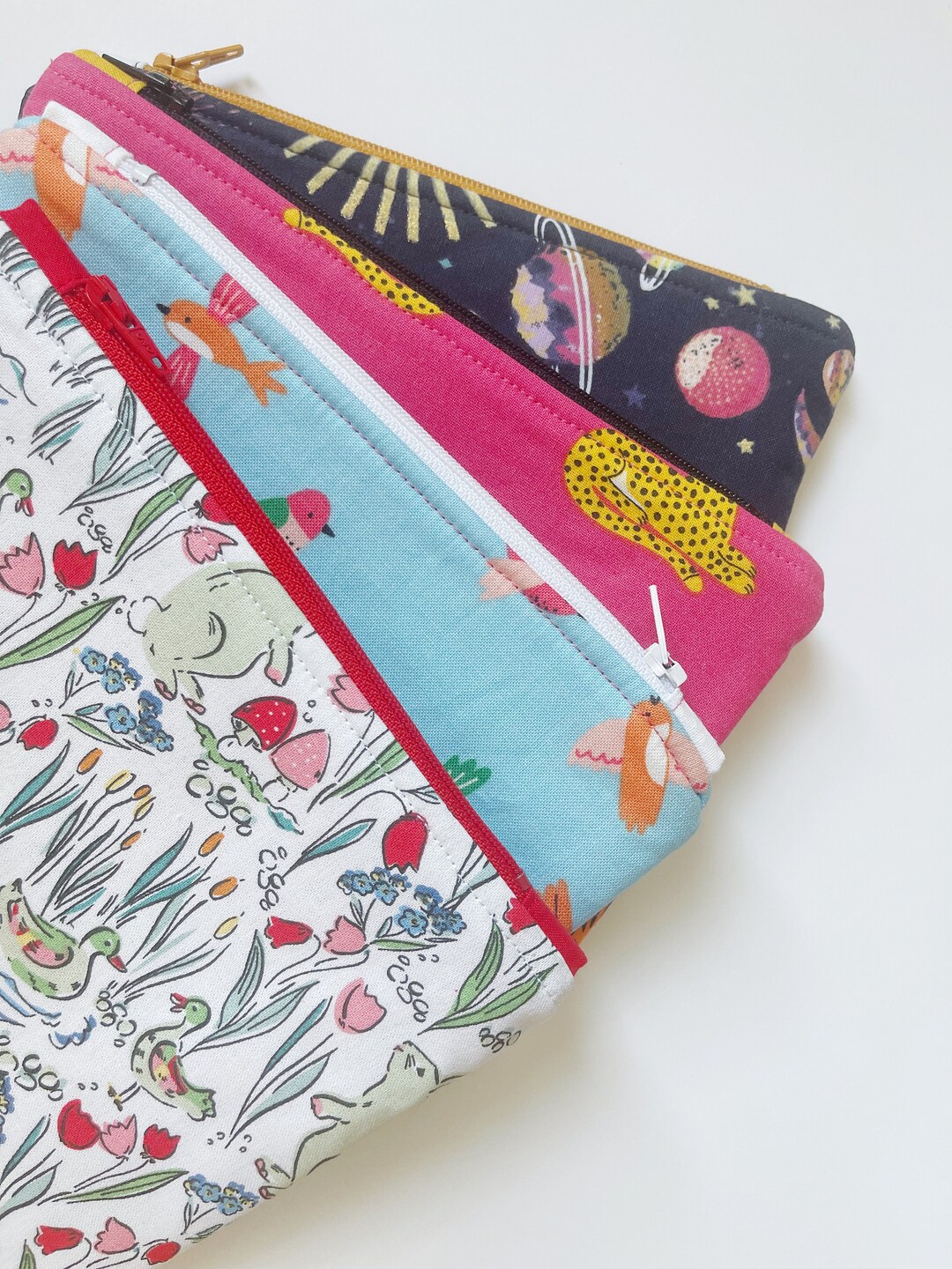 Flat Bottom Zip Pouch I Pencil Pouch I Zipper Pouch - Etsy