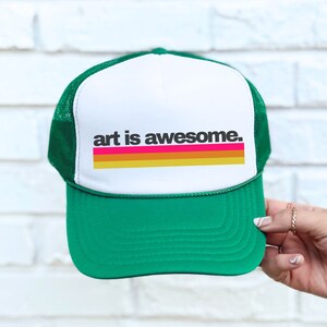 Retro Vintage Art Trucker Hat, Gift for Artist, Minimalist Gift for Art ...