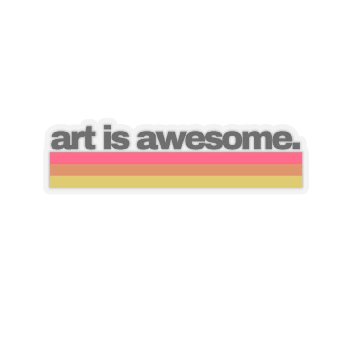 Retro Art is Awesome Sticker for Artists, Gift for Art Teachers and Art ...