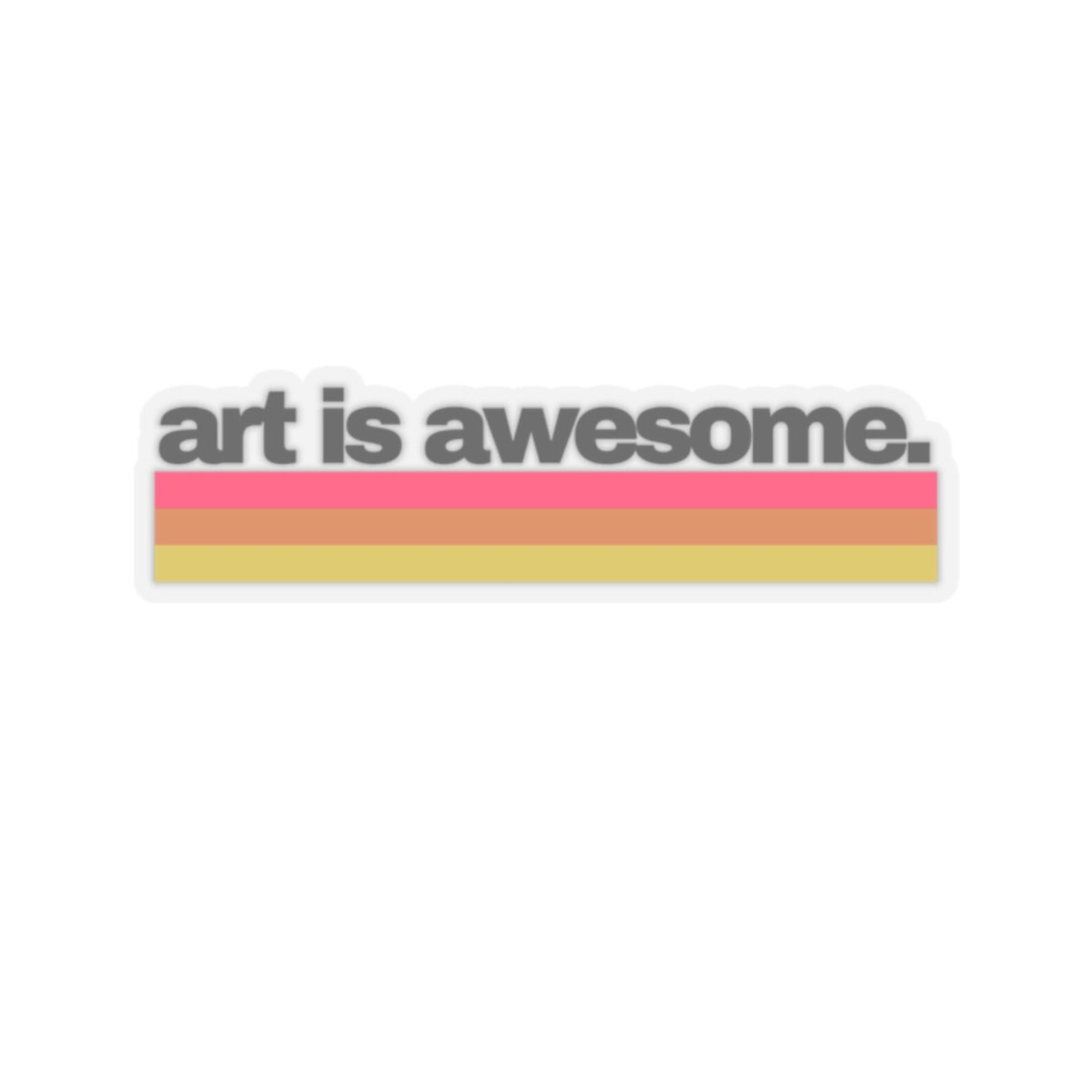 Retro Art is Awesome Sticker for Artists, Gift for Art Teachers and Art ...