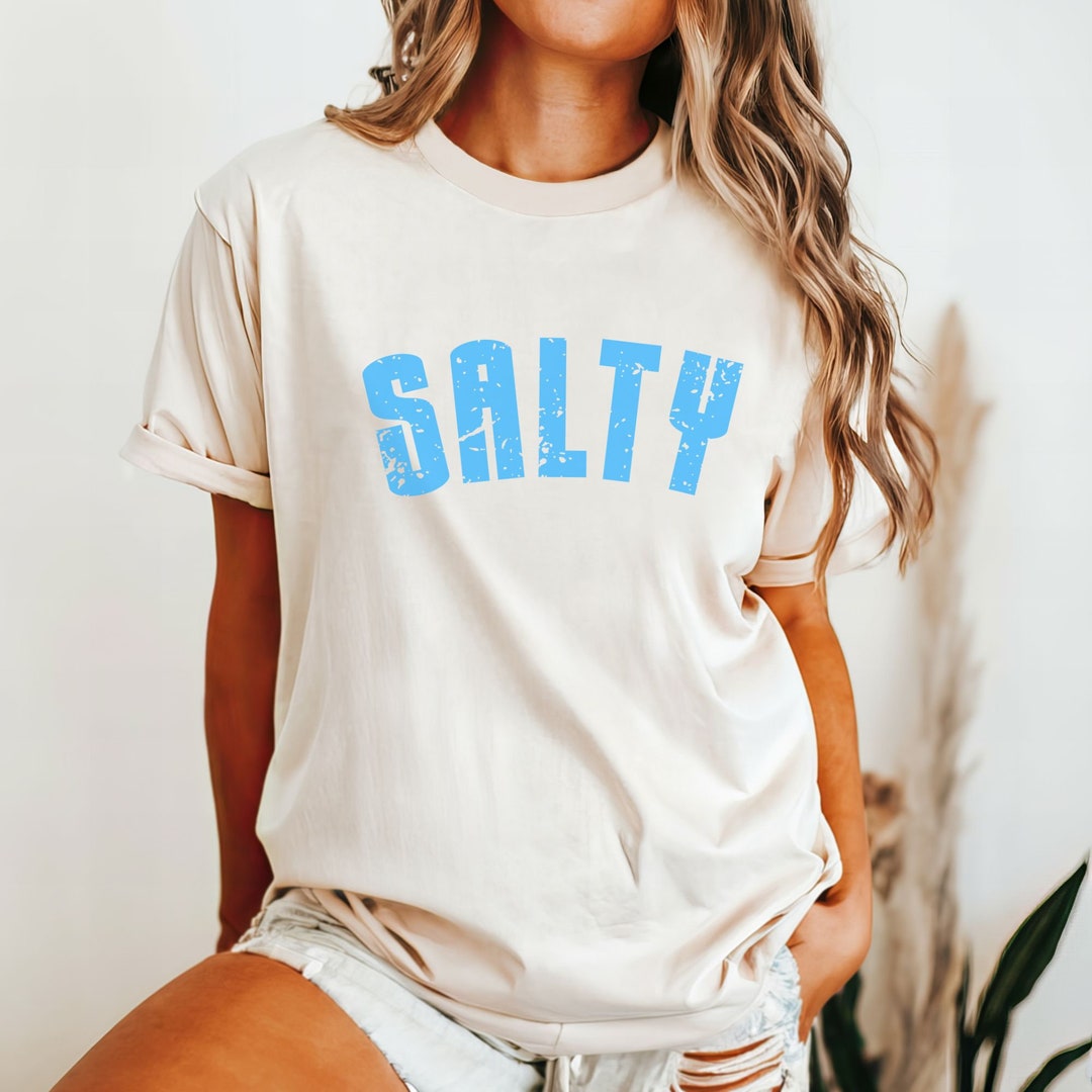Salty Summer Retro Beach T-shirt, Preppy Vacation Top Makes for a Cute ...