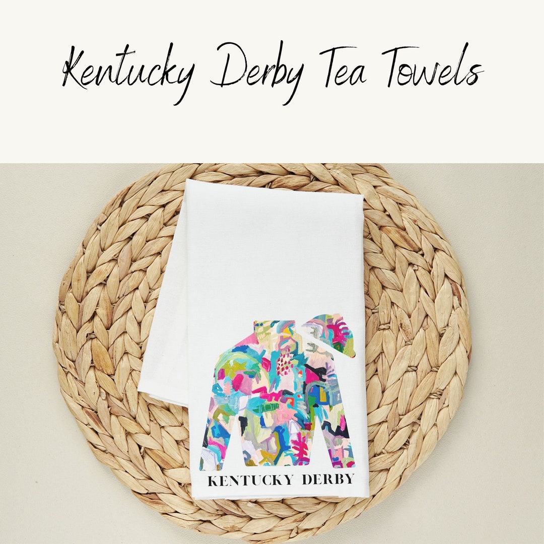 Kentucky Derby 150 Gift, Kitchen Towel, Derby Tea Towel, Hostess Gifts ...