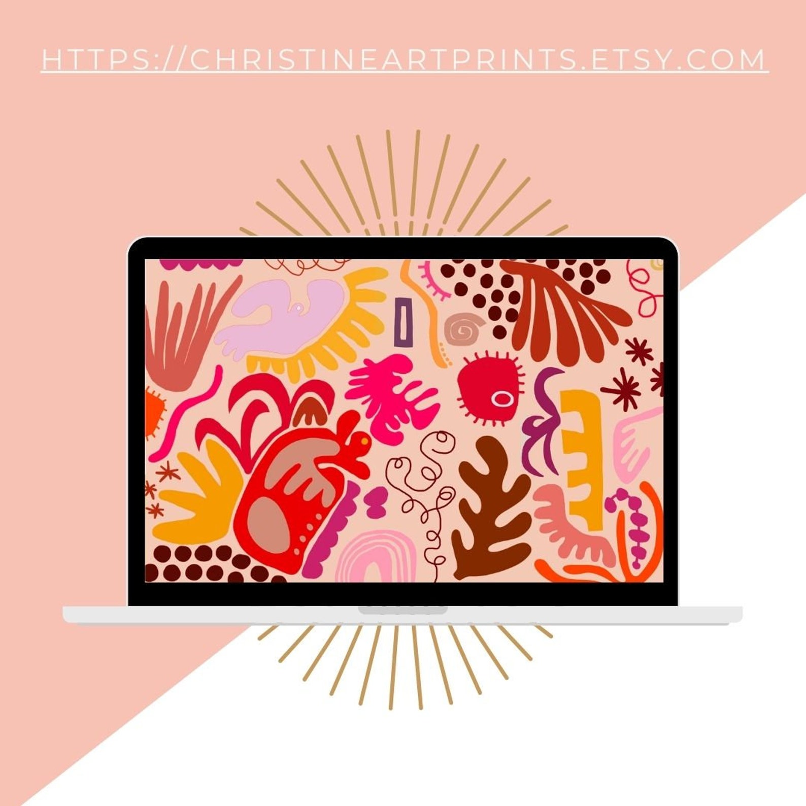 Pink Modern Desktop Wallpaper Abstract Minimalist Computer, Retro ...