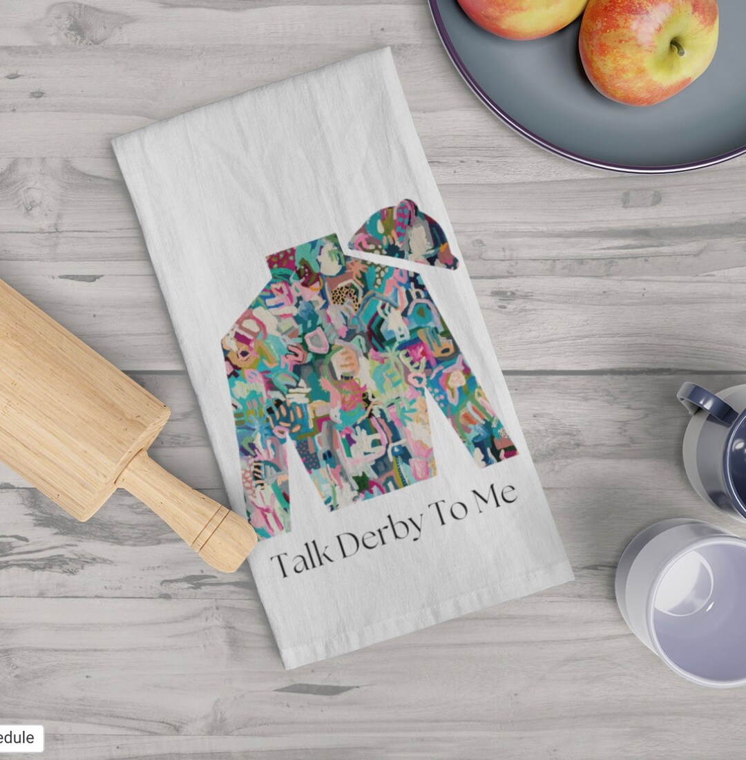 Custom Kentucky Derby Gift, Kitchen Tea Towel, Hostess Party Gifts ...