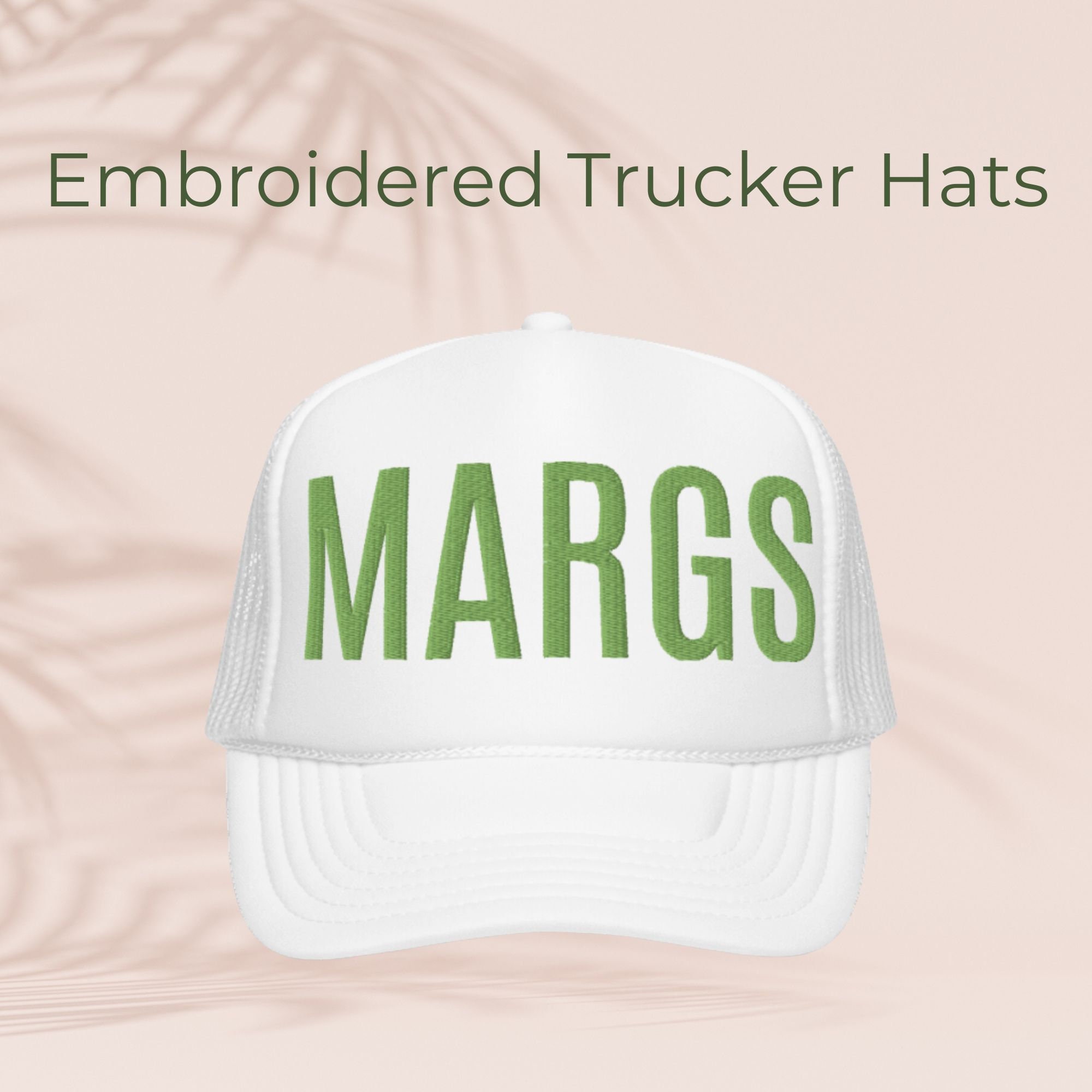 Custom Embroidered Margs Trucker Hat, Summer Matching Girls ...