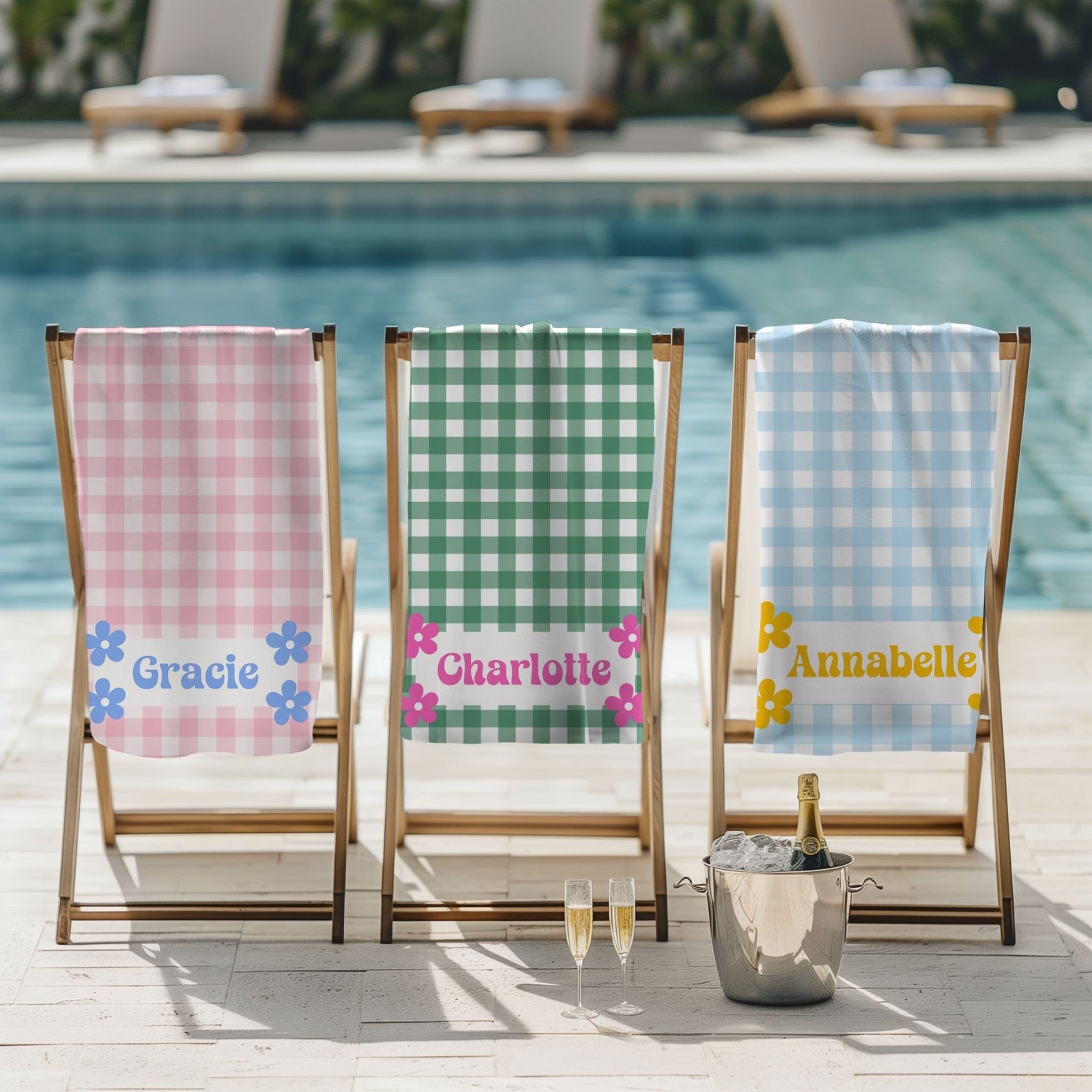 Personalized Beach Towel for Family Vacations, Kids Monogram Beach ...