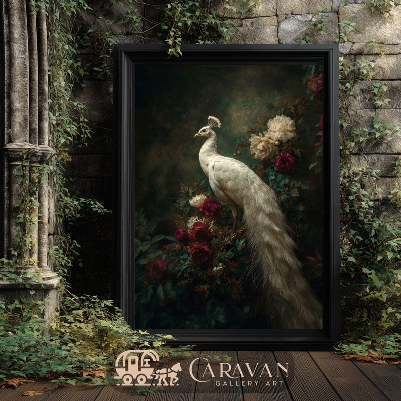 Gothic Peacock Painting - Etsy