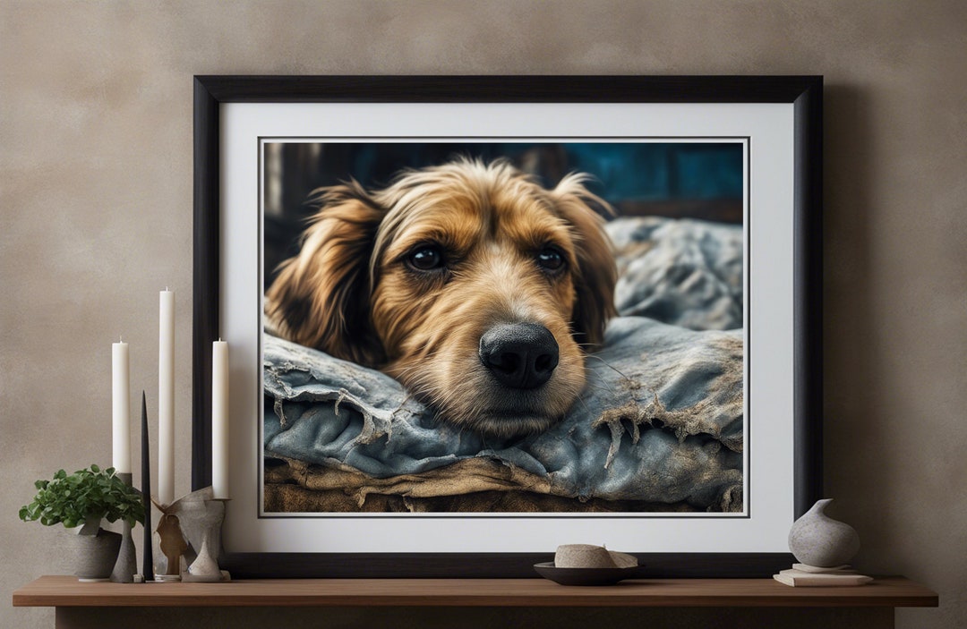 Dog Portrait quiet Vigil Spiritual Wall Art Love and Friendship ...