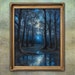 Spooky Blue Black Forest Landscape Art | Moody Forest Printable Digital ...