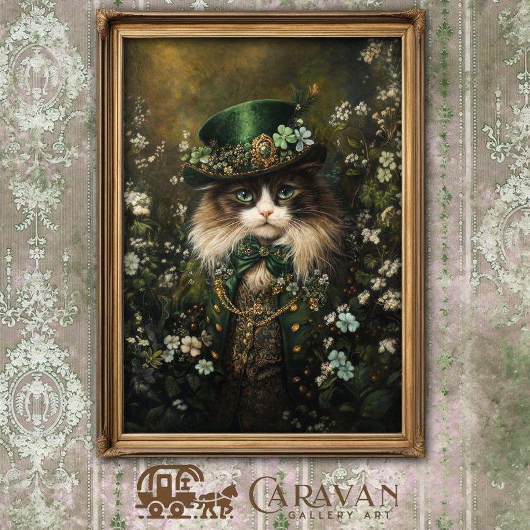 Irish Ragdoll Cat Printable Wall Art, Irish Gifts for Cat Lover or ...