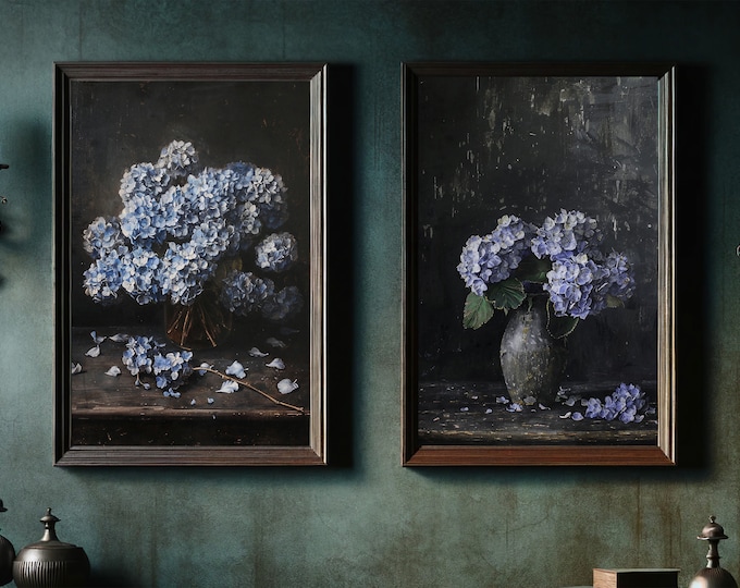 Victorian Floral Dark Academia Wall Art-set of 3 | Digital Download ...