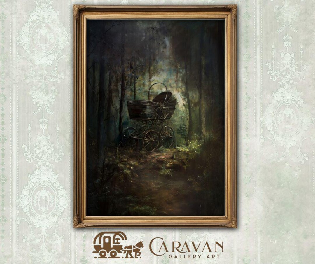 Gothic Baby Buggy Printable Wall Art, Moody Forest Fairy Prints ...