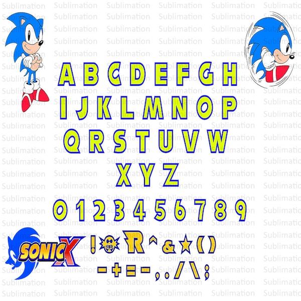 Sonic Letters Font - Etsy