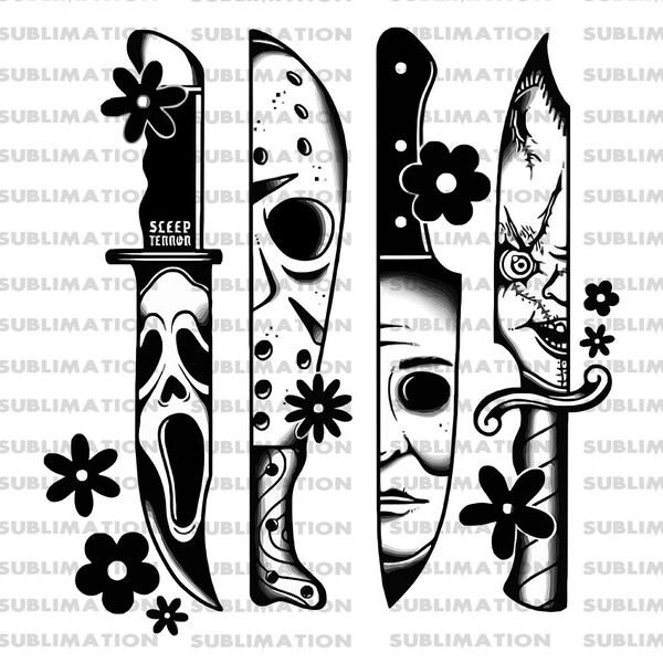 Horror Knife Clipart - Etsy