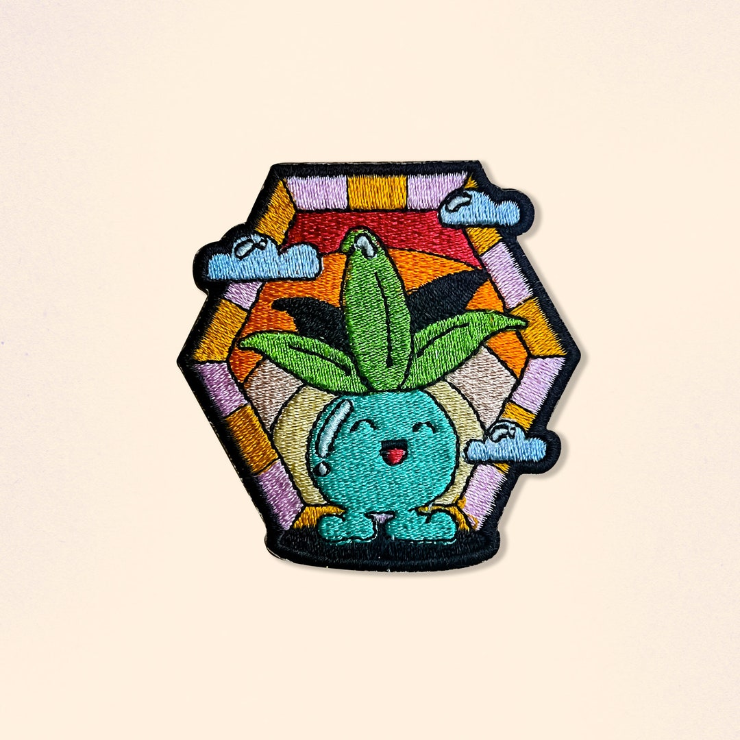 Oddish 3 Iron On, Embroidered Patch - Etsy