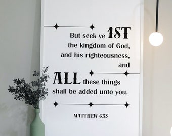 Seek First the Kingdom Digital Art, Matthew 6:33, Kingdom of God ...