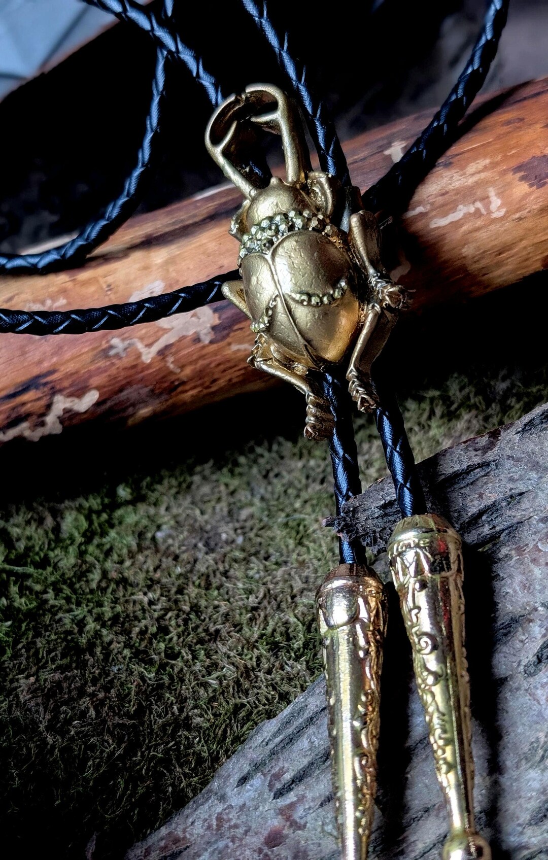Handmade Gold Scarab Beetle Bolo Tie – Goth Western Jewelry - Etsy