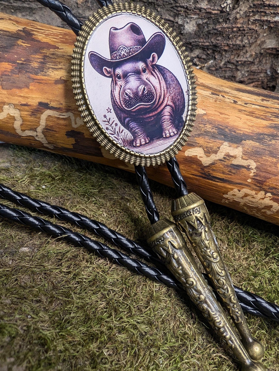 Hippo BOLO TIE House Hippo Cowboy Vintage Bronze Bola GIFTS for Men ...