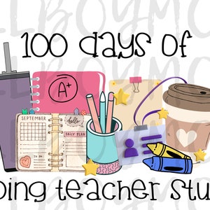100 Days of SHOOL teacher 100 Days of School. Big Cup Design Png, DTF ...